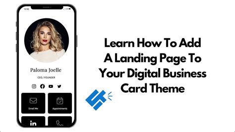 Learn How To Add A Landing Page To Your Digital Business Card Youtube