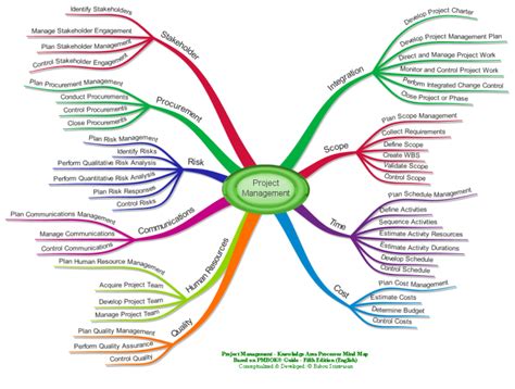 Project Management Knowledge Area Processes IMindMap Mind Map