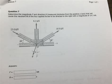 Solved Determine The Magnitude F And Direction Theta Chegg