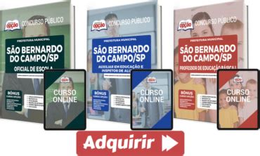 Apostilas Vários Cargos do Concurso da Prefeitura de São Bernardo do