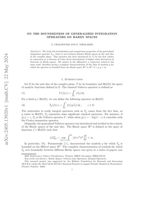 pdf on the boundedness of generalized integration operators on hardy spaces