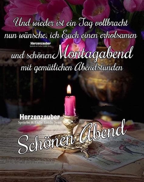 Pin Von Gaby Spieltundbastelthier Auf Montagabend Sch Nen Abend Gr E
