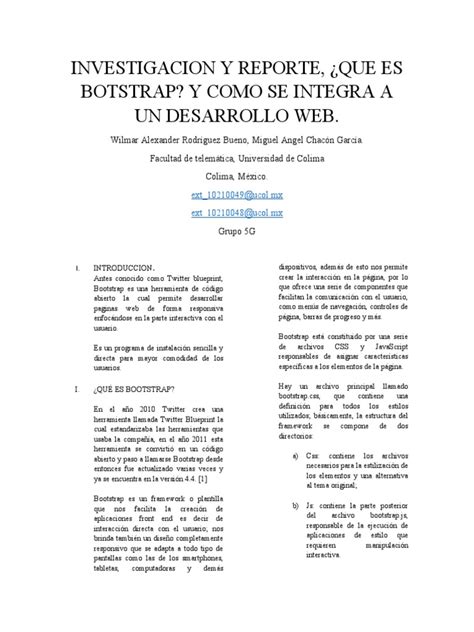 bootstrap pdf bootstrap marco frontal software