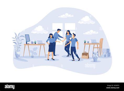 Company Culture Ideology And Multicultural Business Values Flat Person