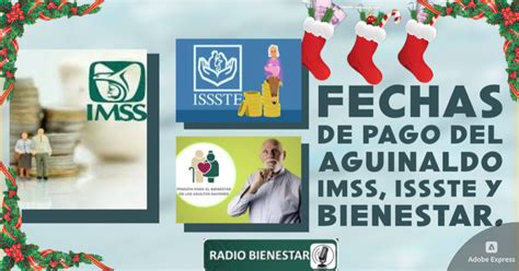 Fechas De Pago Del Aguinaldo IMSS ISSSTE Y Bienestar 2024