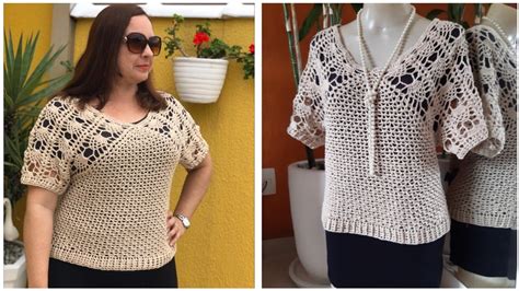 Blusa P Rola Em Ponto Abacaxi Croch Passo A Passo Youtube