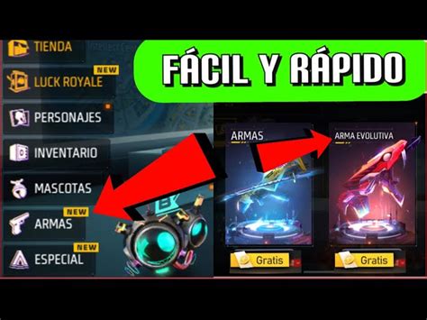 Qué son las armas evolutivas en Free Fire y cómo se obtienen