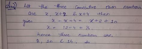 find three consecutive even numbers such that the of the first and last numbers exceeds the