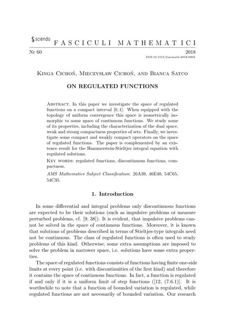 pdf on regulated functions