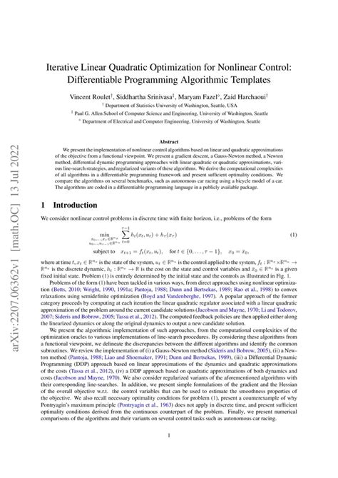 iterative linear quadratic optimization for nonlinear control differentiable programming
