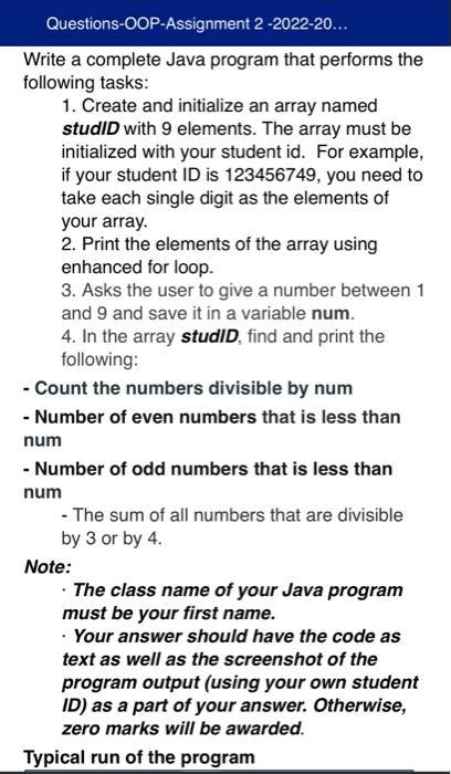 Solved Question One Write A Complete Java Program That