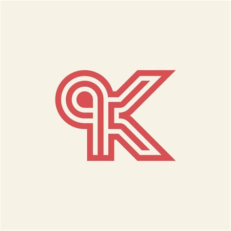 Premium Vector Modern And Minimalist Initial Letter Qk Or Kq Monogram