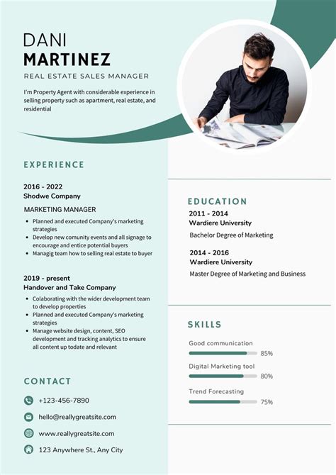 Resume Template With Photo Professional Resume Template For Word