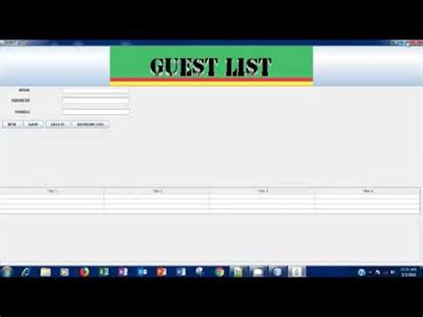 Derby Embedded Java Guest List Application YouTube