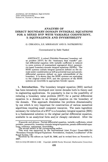 pdf analysis of direct boundary domain integral equations for a mixed bvp with variable