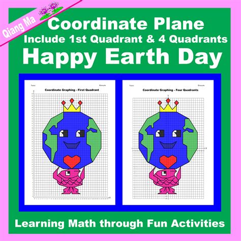 Summer Coordinate Plane Graphing Picture Swimming Hippo Made By Teachers