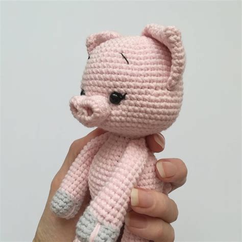Crochet Pig Pattern Cute Amigurumi Toy PDF Etsy