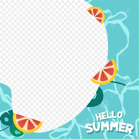 Diseño De Marco De Twibbon De Facebook Con Limones De Rebanada En Fondo