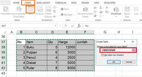 Cara Membuat Tabel Di Microsoft Excel