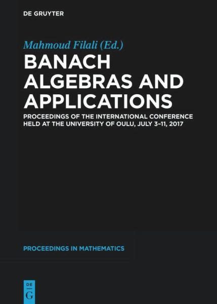 banach algebras and applications fachbuch bücher de