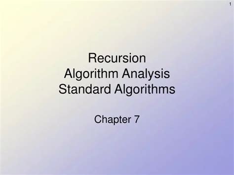 ppt recursion algorithm analysis standard algorithms powerpoint presentation id 9443770