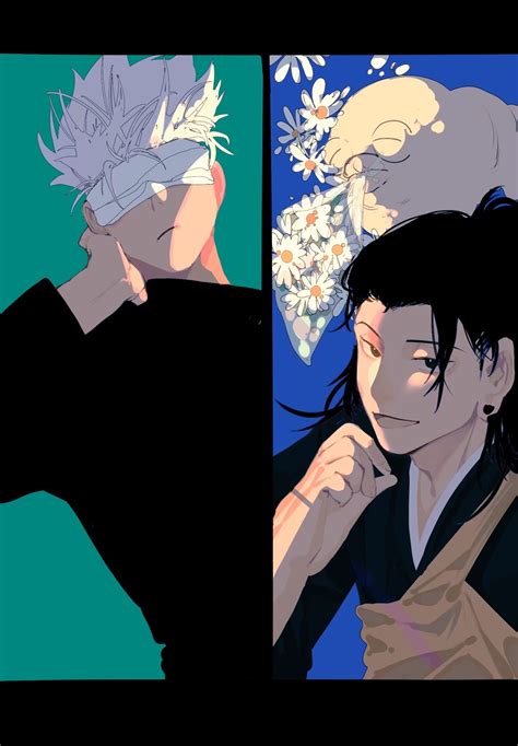Gojou Satoru And Getou Suguru Jujutsu Kaisen Drawn By Luoluoqqq