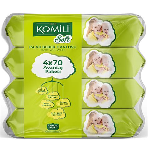 Komili Soft Bebek Islak Mendil 4x70 Adet Ebebek