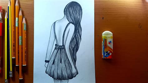 Disegni Facile Come Disegnare Una Ragazza Con Schizzo A Matita How