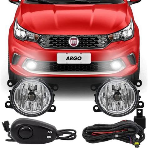 Kit Farol De Milha Neblina Fiat Argo Cronos Mobi 2018 2019 2020 2021