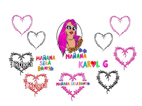 Karol G Ma Ana Ser Bonito Paquete Svg Pngjpg Etsy Espa A