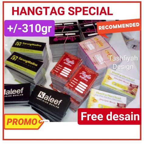 Jual Cetak Label Hang Tag Custom Hangtag Baju Handtag Label Baju