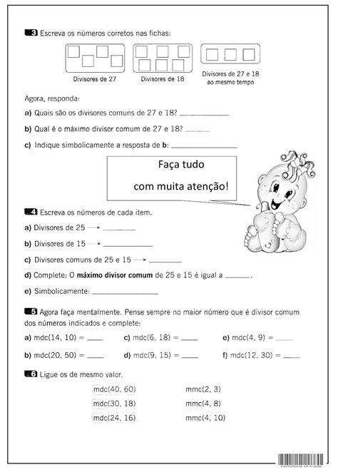 Atividades Sobre Mmc E Mdc LIBRAIN