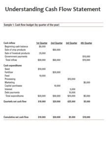 Understanding Cash Flow Statement Template Sample Formats