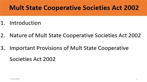 Multi State Cooperative Societies Act 2002 YouTube
