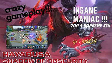 HAYABUSA GAMEPLAY INSANE MANIAC By HARSH TOP 4 SUPREME HAYABUSA