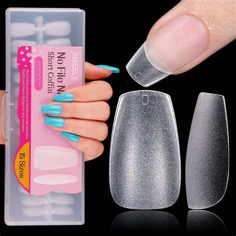 Pzs U As Postizas Transparentes De Gel Aiseely Kit U As De Gel De