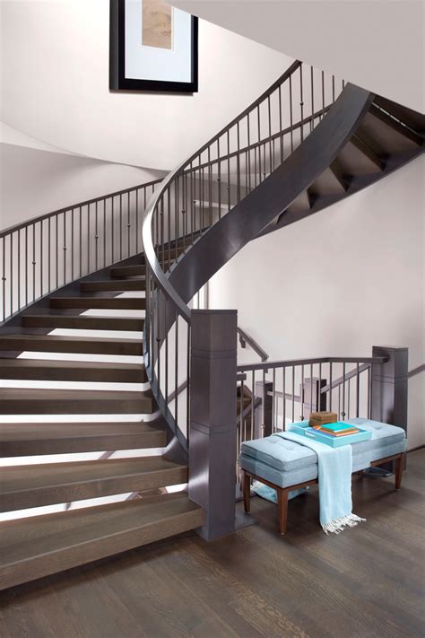 Mount Royal Transitional Staircase Calgary By Cruz Custom Homes