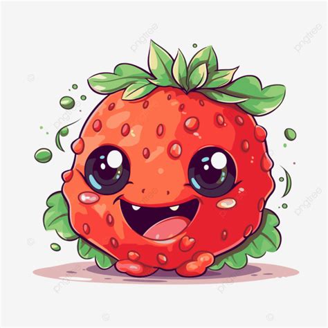 Stawberry Clipart Cute Strawberry Cartoon Character Vector Stawberry