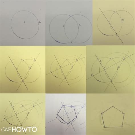how to draw a perfect pentagon 4 steps