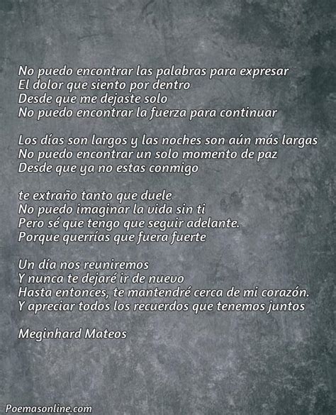 Cinco Mejores Poemas Sobre Perder Un Ser Querido Poemas Online
