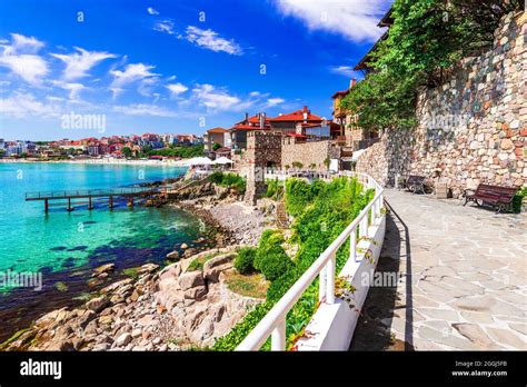 Sozopol Bulgaria Ancient Walls Of Apollonia And Black Sea Seaside