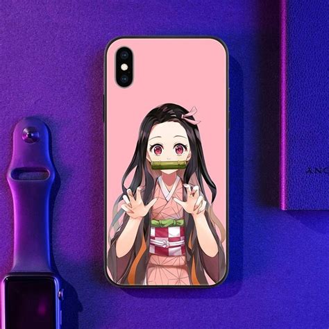 Demon Slayer Nezuko Led Phone Case For Iphone Anylol