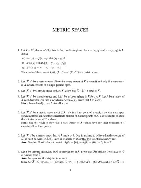 real analysis msc assignments pdf pdf metric space continuous function