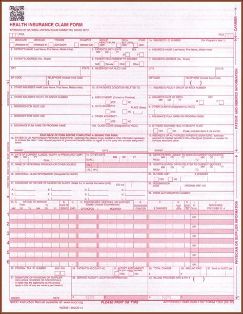 Free Fillable Hcfa 1500 Fill Online Printable Fillabl Vrogue Co