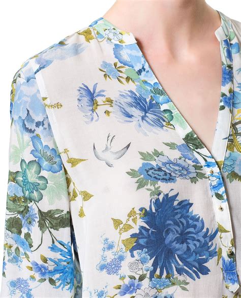 Venta Camisa Estampada Flores Mujer En Stock