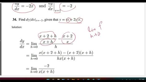 calculus 1 ch 2 ex 2 2 q 33 34 the derivative the derivative function youtube