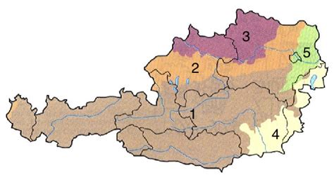 Austria S Main Regions Diagram Quizlet