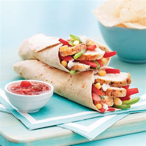 Tortilla au poulet à la mexicaine 5 ingredients 15 minutes