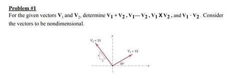 solved problem 1 for the given vectors v and v2 determine