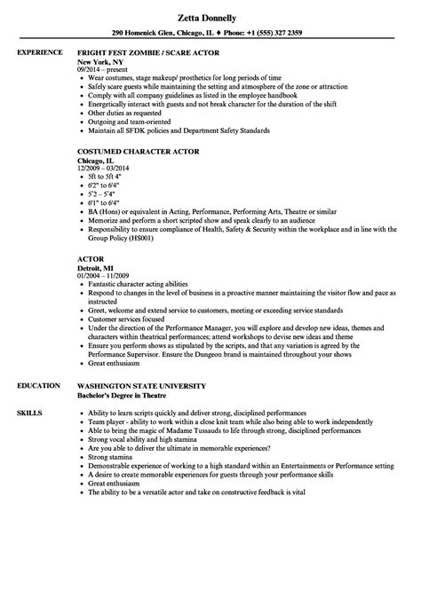 List Of Special Skills To Put On An Acting Resume
